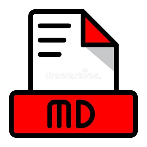 Md File Icon Colorful Style Design Document Format Text File Icons Extension Type Data