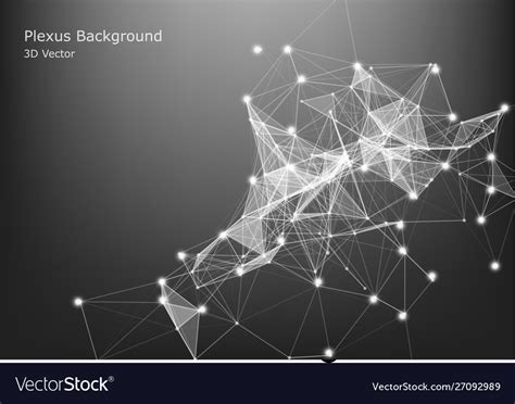 Abstract Polygonal Space Low Poly Dark Background Vector Image