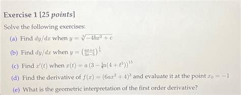 solved exercise 1 [25 points] solve the following exercises