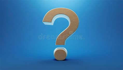 White Question Mark On Blue Background 3d Rendering Faq And Qa Stock