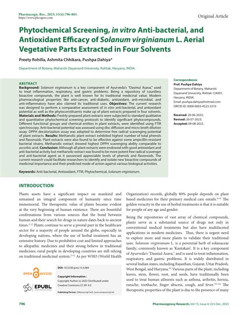 Pdf Phytochemical Screening In Vitro Anti Bacterial And Antioxidant