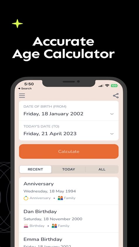 Iphone 용 Age Calculator Date Of Birth 다운로드