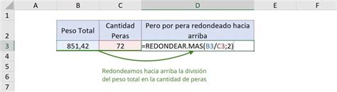 Excel Función Redondearmas Aproxima Hacia Arriba
