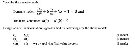 Solved Consider The Dynamic Model Dynamic Model Chegg