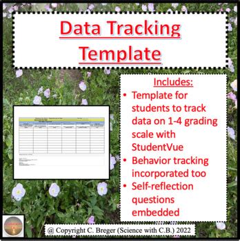 Data Tracking Template By Science With CB TPT