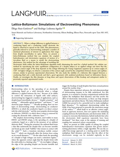 Pdf Lattice Boltzmann Simulations Of Electrowetting Phenomena