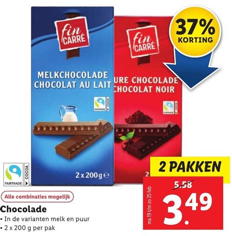 Chocolade 2x200g Aanbieding Bij Lidl