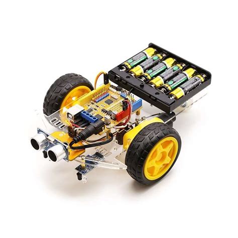 Smart Robot Motor Car Kit Avoidance Tracking Wd Ultrasonic Ir Remote