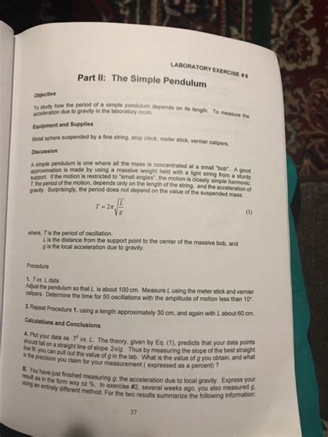Lab Simple Harmonic Name Motion And The Simple Chegg