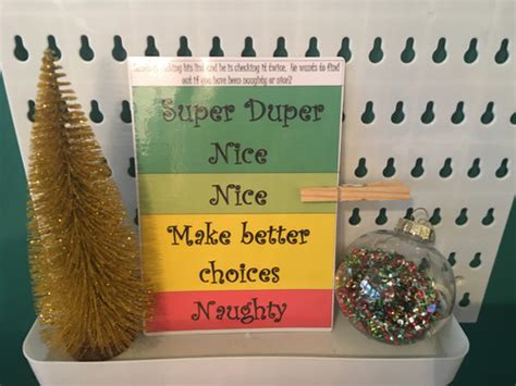 Elf On Shelf Prop Naughty Or Nice Traffic Light Colours Behaviour