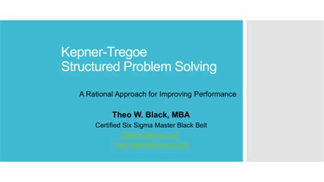 Kt Structured Problem Solving