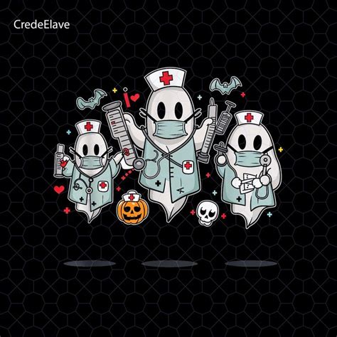 Halloween Nurse Ghost Png Medical Healthcare Nurse Png Cute Ghost