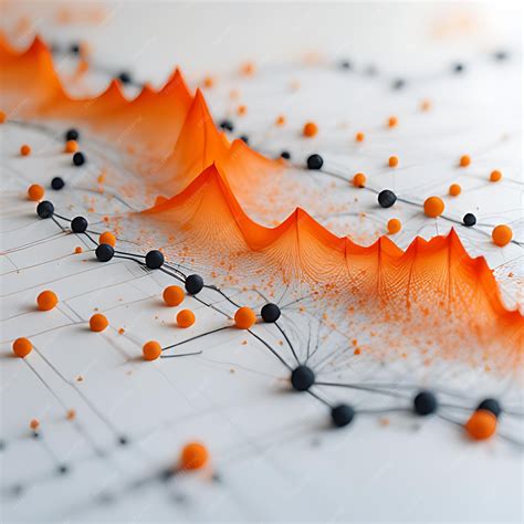 Premium Photo A 3d Rendering Of A Graph With Orange Representing