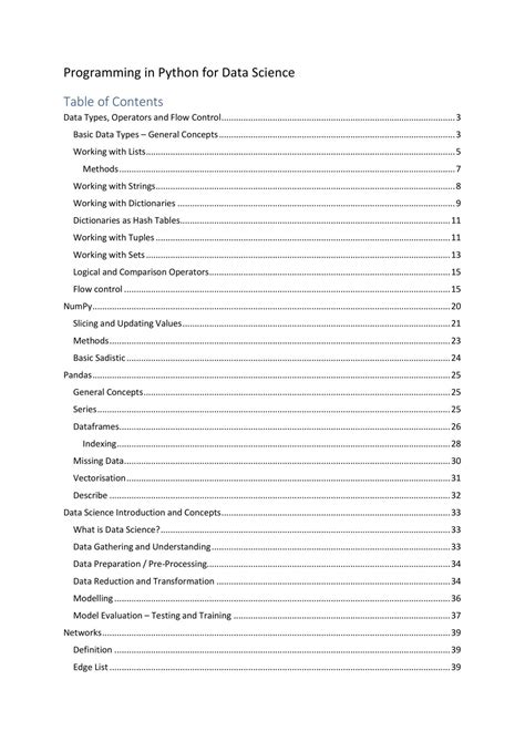 Programming In Python For Data Science Notes Cs3pp19 Programming In