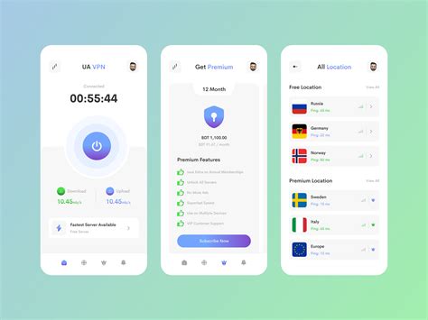Vpn Mobile App Design Concept By Mehedi Hasan Rana On Dribbble