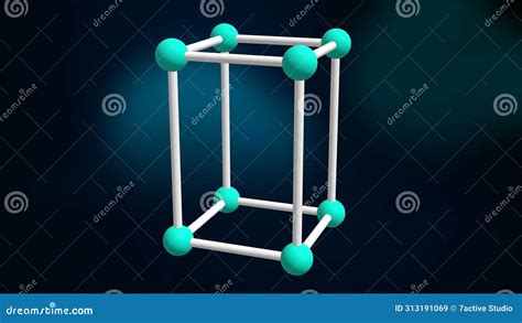 Simple Tetragonal Lattice 3d Illustration Stock Illustration Illustration Of Structural Unit