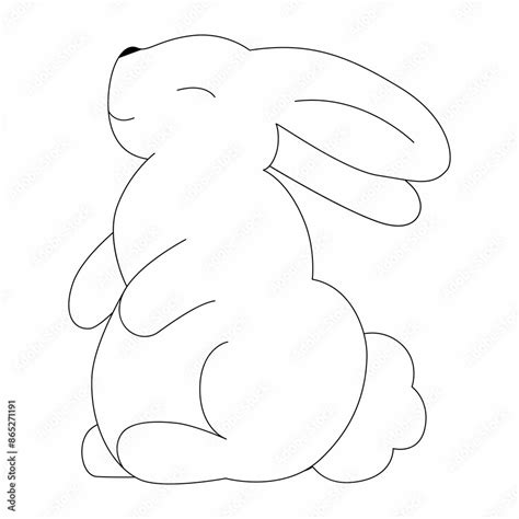 Bunny Or Rebbit In Simple One Line Style Continuous Line Drawing Of Easter Rabbit Black And