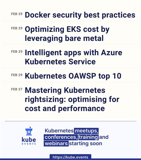 kube events on linkedin 📅 kubernetes events starting in the next 24