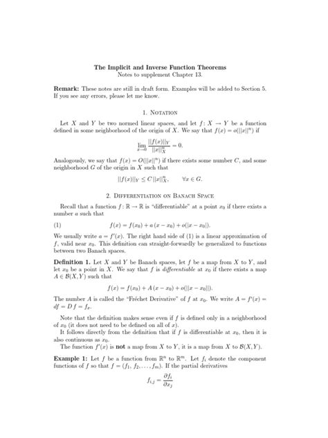 Implicit Function Thm Pdf