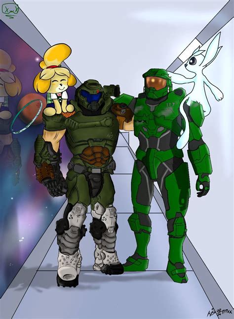 Master Chief Doom Slayer Ori And Isabelle By Black Skull 2017 And Xwxdrawstuff Scrolller