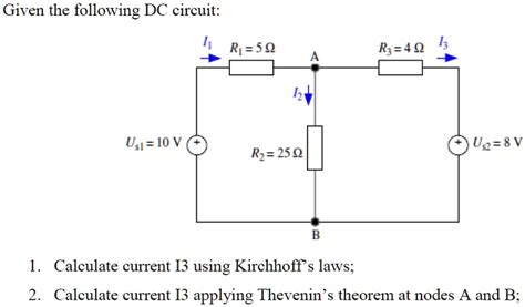 given the following dc circuit r1 5 Ω r3 4 Ω us1 10 v r2 25 Ω