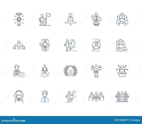 Syndicate Line Icons Collection Power Influence Nerk Connections Collaboration