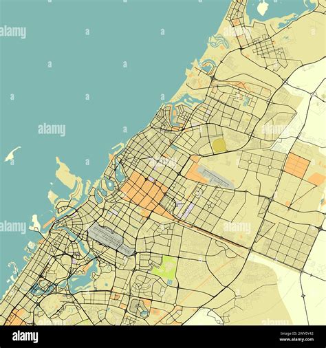 City Map Of Sharjah United Arab Emirates Stock Vector Image And Art Alamy