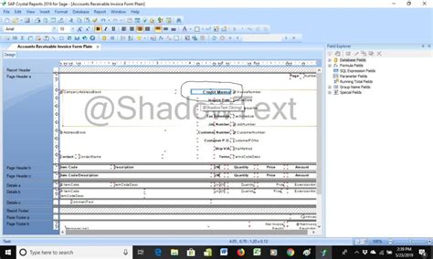 Sage 100 How To Do A Simple Modified Form In Crystal Reports Caserv