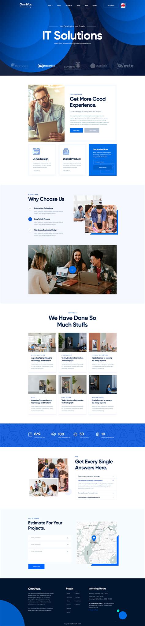 Omnivus Technology It Solutions And Services Xd Template By Webtend