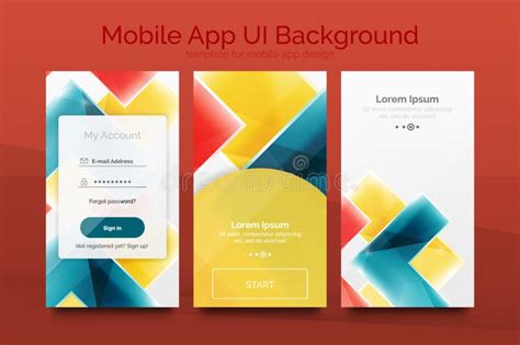 Mobile Background Ui Stock Vector Illustration Of Collection