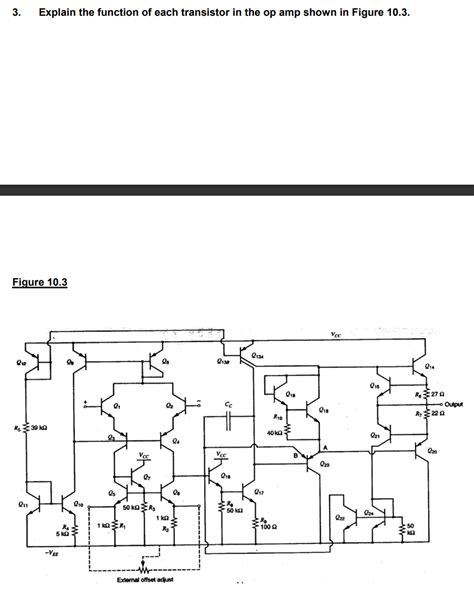 Explain The Function Of Each Transistor In The Op Shown In Figure