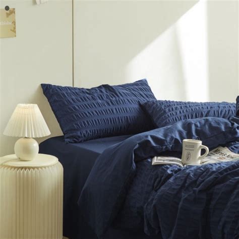 Navy Bedding Etsy