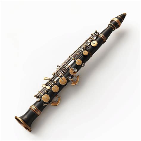 Photography Of Modern Oboe Music Instrument On White Background