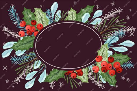 Зимний рисованный фон Бесплатный вектор