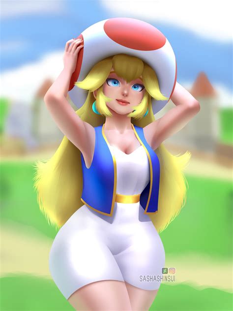 Princess Peach As Toad Super Mario By Sashashinsui On Deviantart