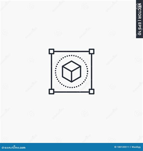 3d Modeling Linear Icons Set Rendering Animation Cad Sculpting