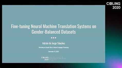 Underline Fine Tuning Neural Machine Translation Systems On Gender Balanced Datasets