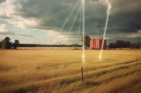 Anomaly Induced Electromagnetic Field In An Open Field Stock Illustration Illustration Of