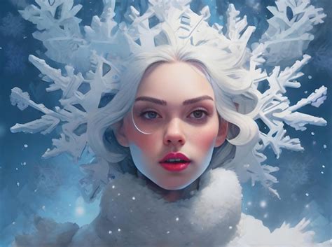 Premium Photo Snowflakes On Backdrop Pantone Hues Generative Ai Generated