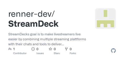 github renner dev streamdeck streamdecks goal is to make