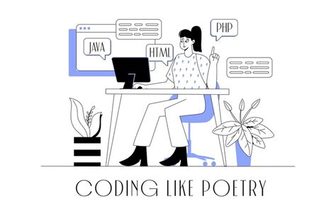 Premium Vector Programing Software Concept Wit People Scene In The