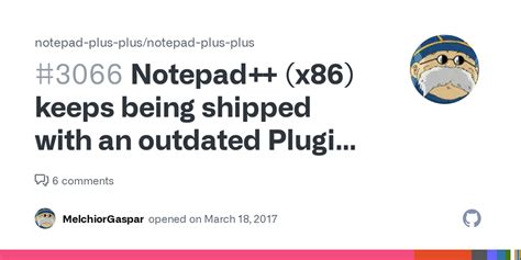 Notepad X86 Keeps Being Shipped With An Outdated Plugin Manager V135x86 · Issue 3066