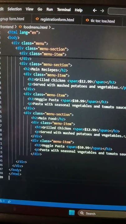 Html Css3 Htmltutorial Html5 Htmlcode Htmlcsswebsite Foodmenu Fooddmenucard Youtube