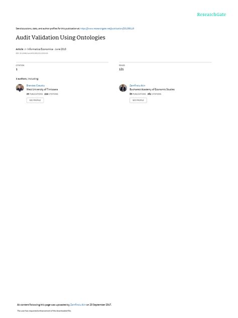 Audit Validation Using Ontologies Pdf Audit Governance