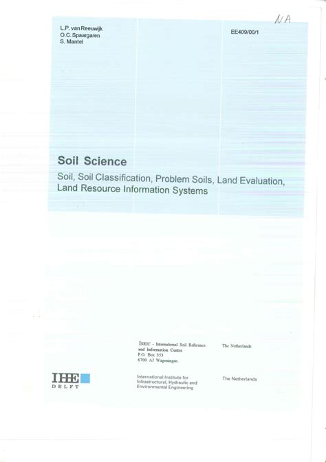 PDF Lecture Notes On Soil Soil Classification Problem Soils Land Evaluation Land Resource