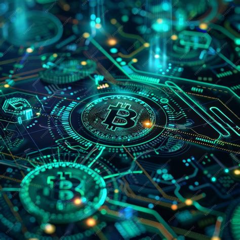 Abstract Bit Coin Crypto Currency Technology Background Generative Ai Premium Ai Generated Image