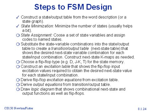 Steps To FSM Design