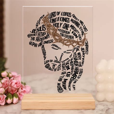 Names Of Jesus Christ Acrylic Plaque Christian T Religious Wall