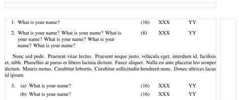 Alignment How To Set The Question Width In Nested Enumerate Tex