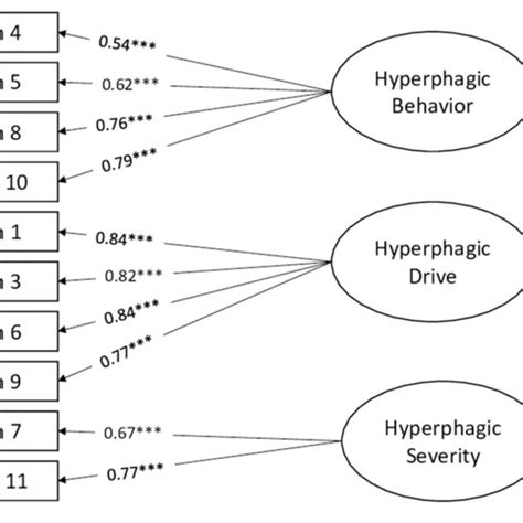 Standardized Factor Loadings And Latent Correlations Among The Three